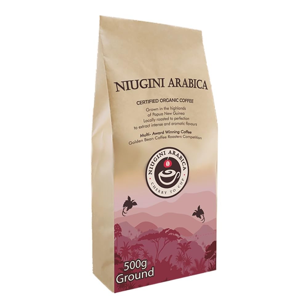 Niugini Arabica Organic Ground Coffee 500gm Award-Winning Rich Flavour ...