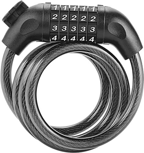 Amazon.com: Bike Lock, 4 Feet Bike Locks Cable, High Security 5 Digit ...