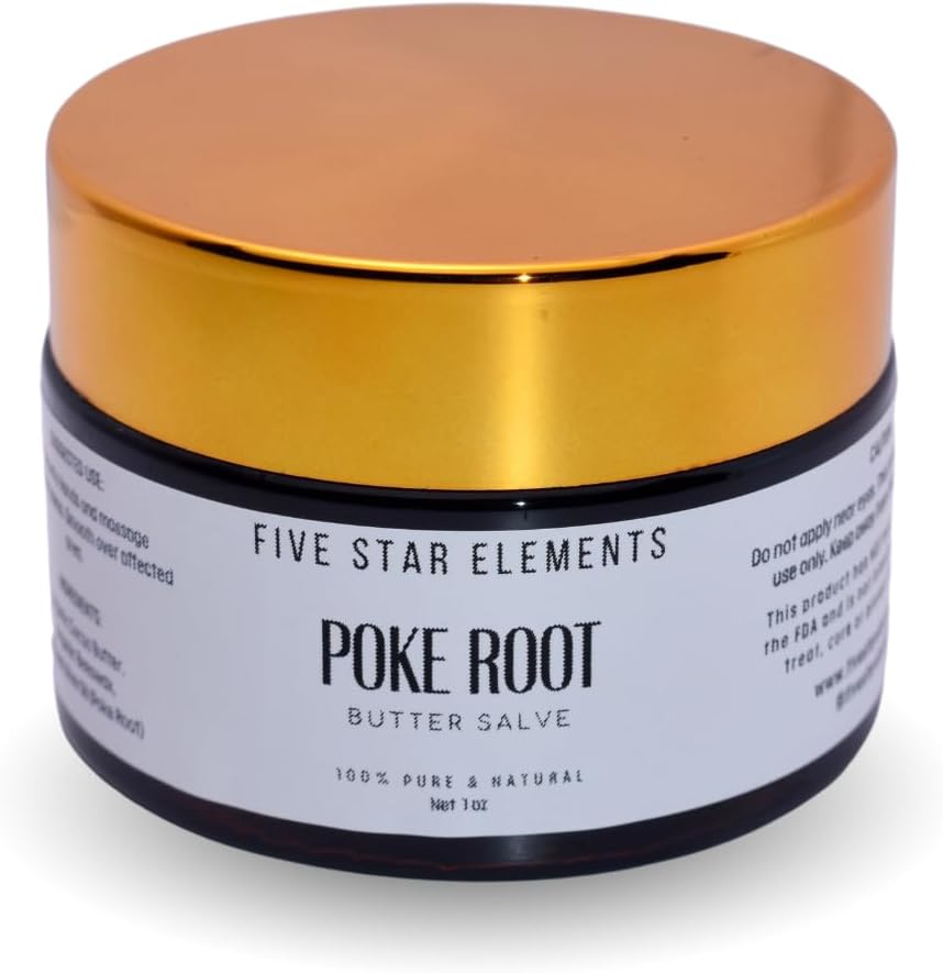 Amazon.com : Five Star Elements Poke Root Castor Oil 4oz, Clear ...