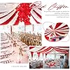 Amazon.com: Showgeous 6 Panels Red Ceiling Drapes for Wedding Ceiling ...