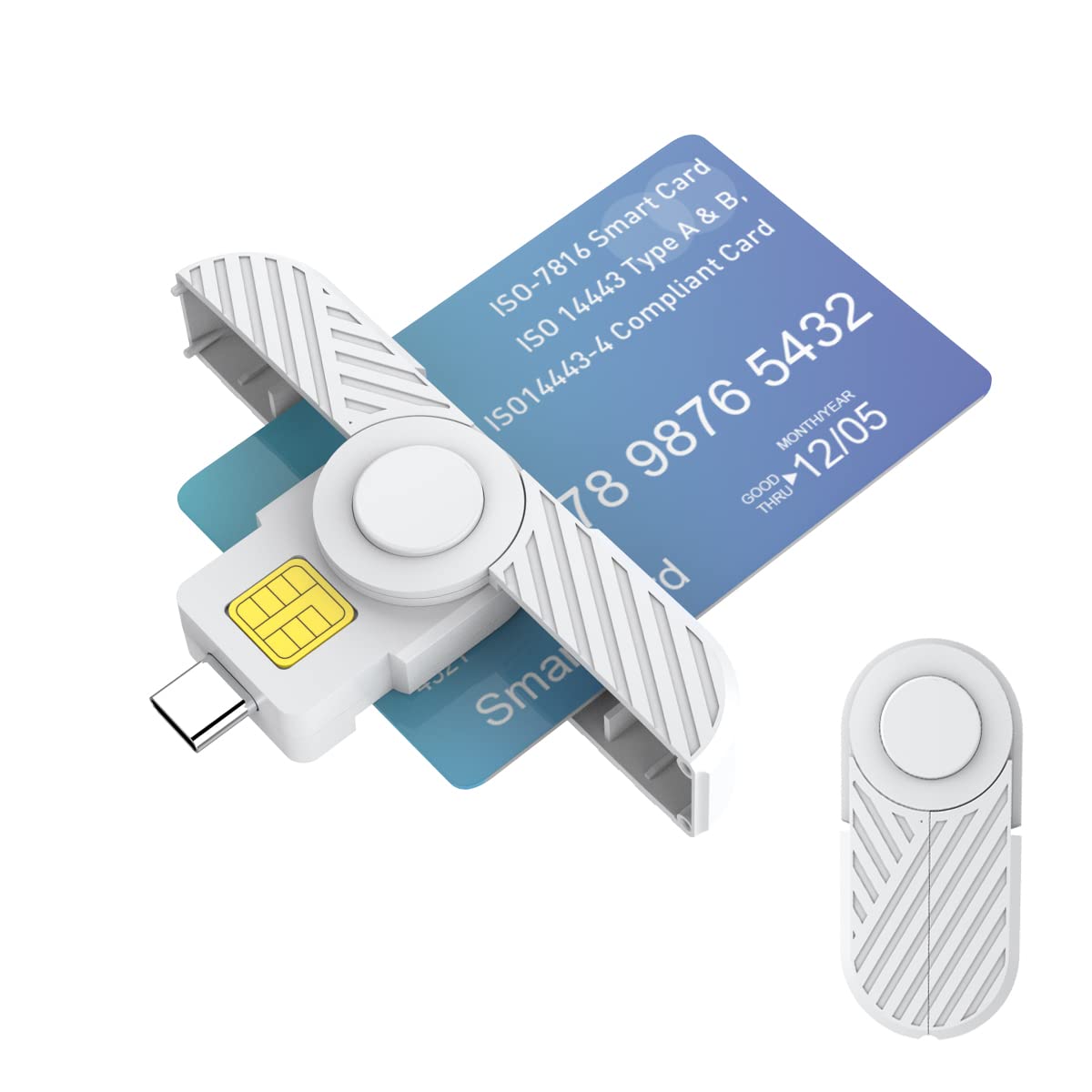 Type C CAC Reader, DOD Military USB C Common Access CAC Card Reader ...