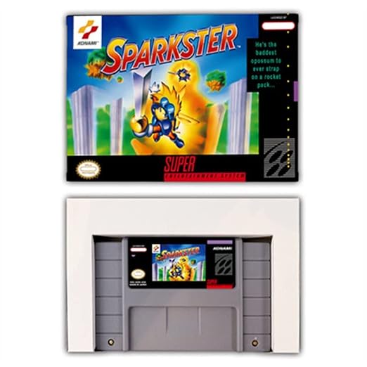 Amazon.com: Action Game for Sparkster- Game Cartridge with Box for USA ...