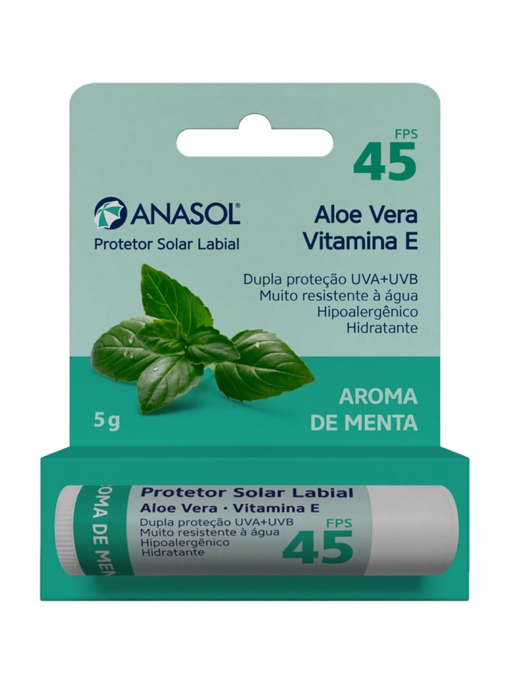 Protetor Solar Labial FPS 60 Menta 5g - Anasol | Amazon.com.br