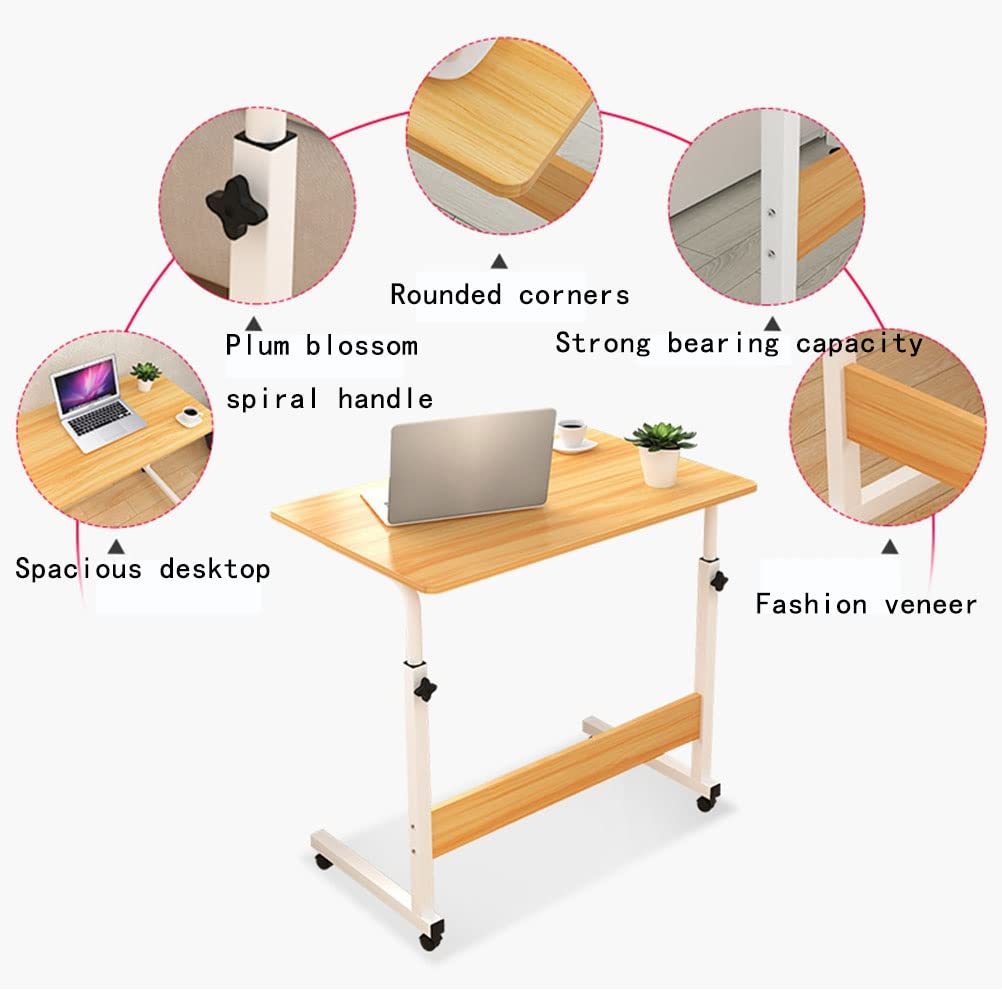Rolling Computer Desk White Buy Raise Adjustable Height Single Desk,