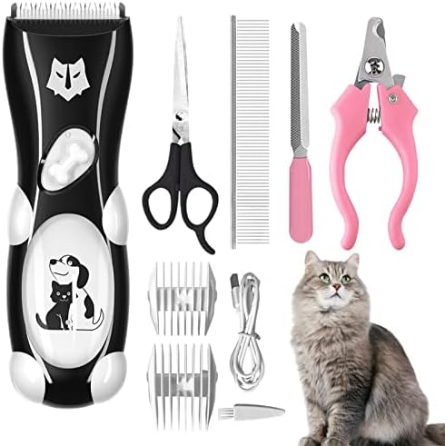 Amazon.com: Gooad Cat Grooming Kit, Cat Clippers for Matted Hair ...