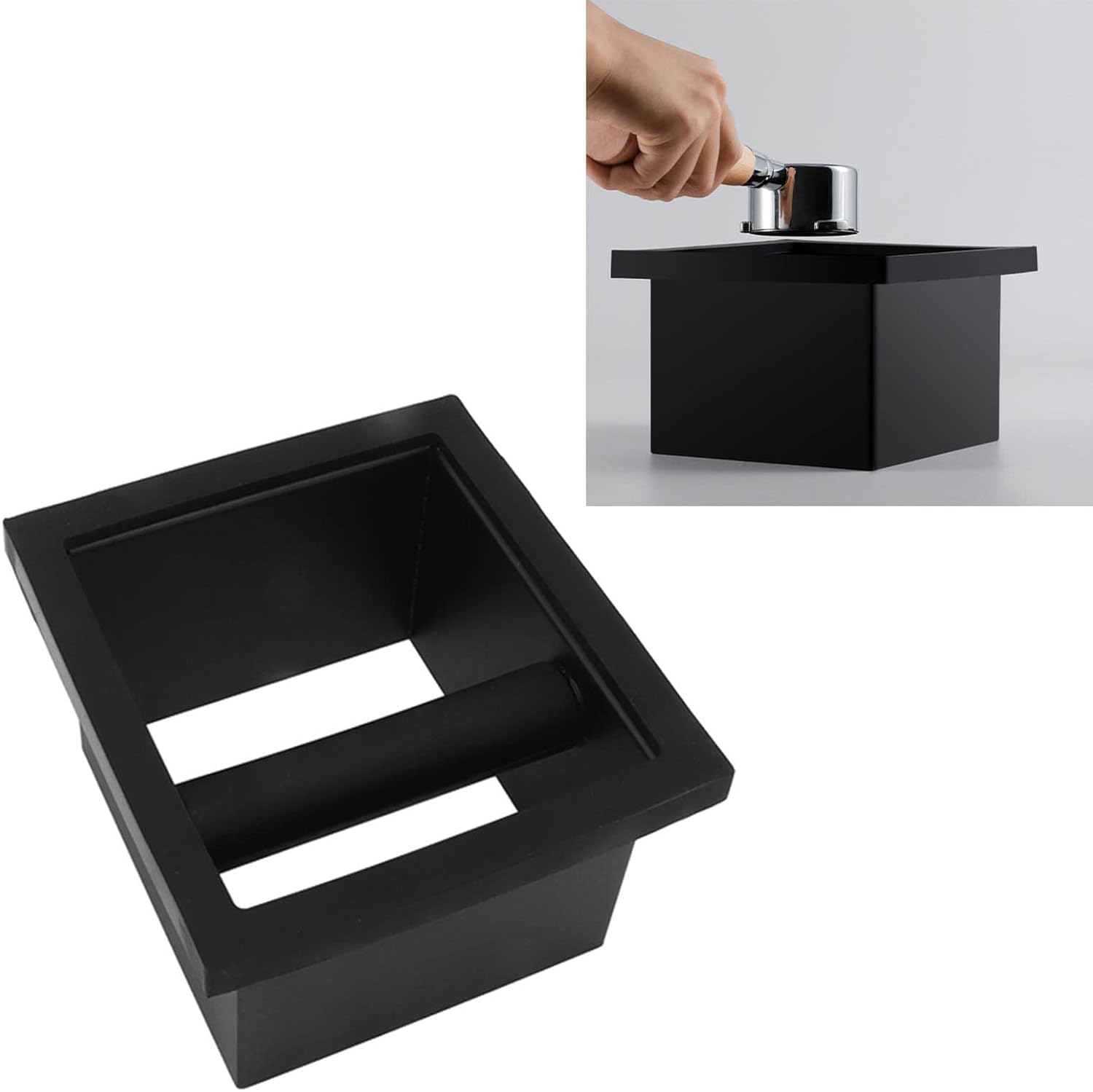 Coffee Knock Box, Coffee Ground Knock Box Chute Stainless Steel Built ...