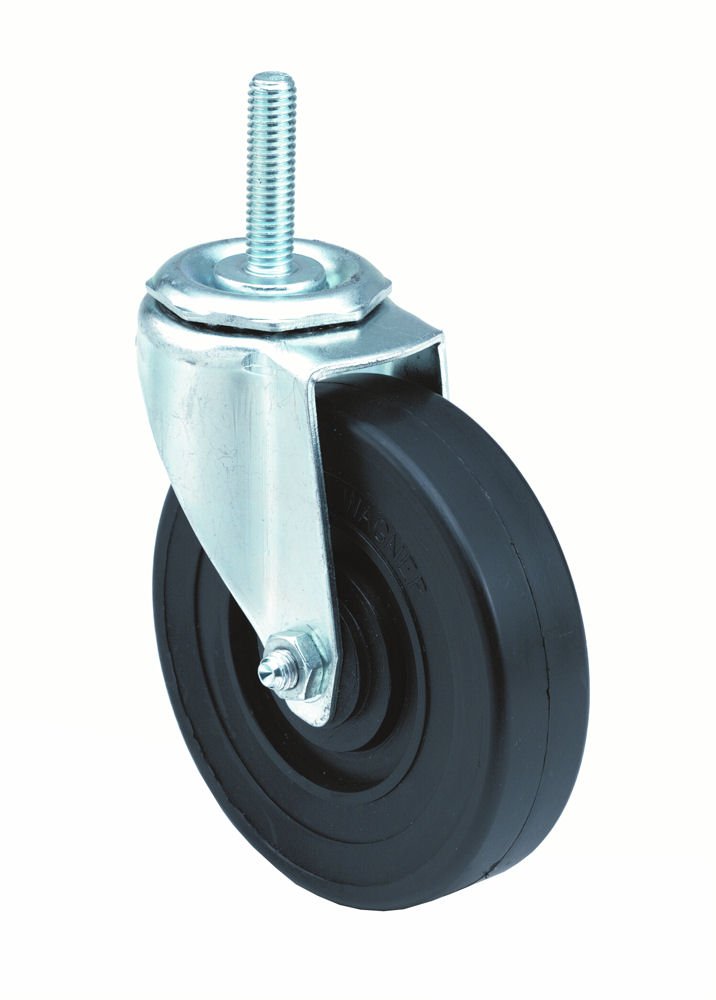 E.R. Wagner Friction Ring Stem Caster, Swivel, Soft Rubber Wheel ...