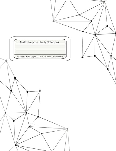 Multi-Purpose Study Notebook: College ruled, sketch paper, grid paper ...