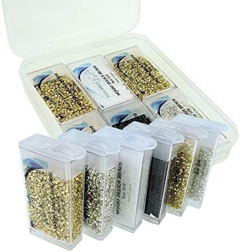 Amazon.com: Set of 6 Colors - 60 Grams - Miyuki Delica Glass Beads Size ...