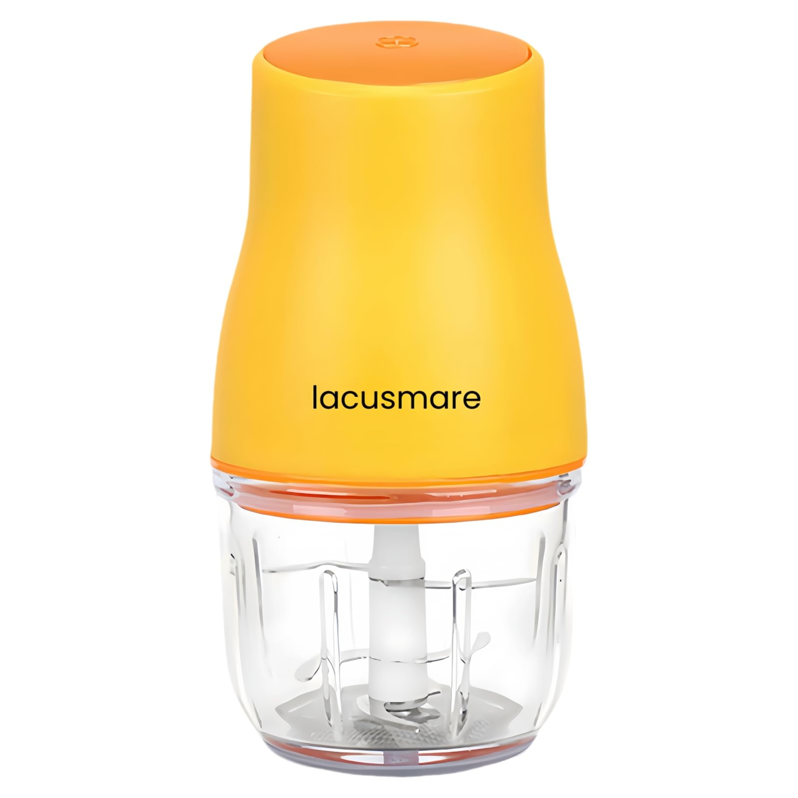 LacusMare Mini Chopper, 300ml Glass Bowl, 6 Durable Stainless Steel ...