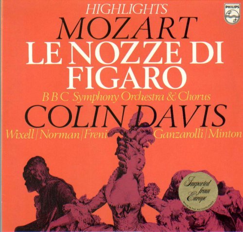 Mozart: Highlights from Le Nozze Di Figaro, the Marriage of Figaro (Lp ...