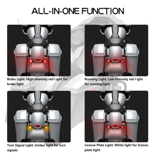 Snapklik.com : MotoParAcc Rear Bullet LED Turn Signals Light Bar ...