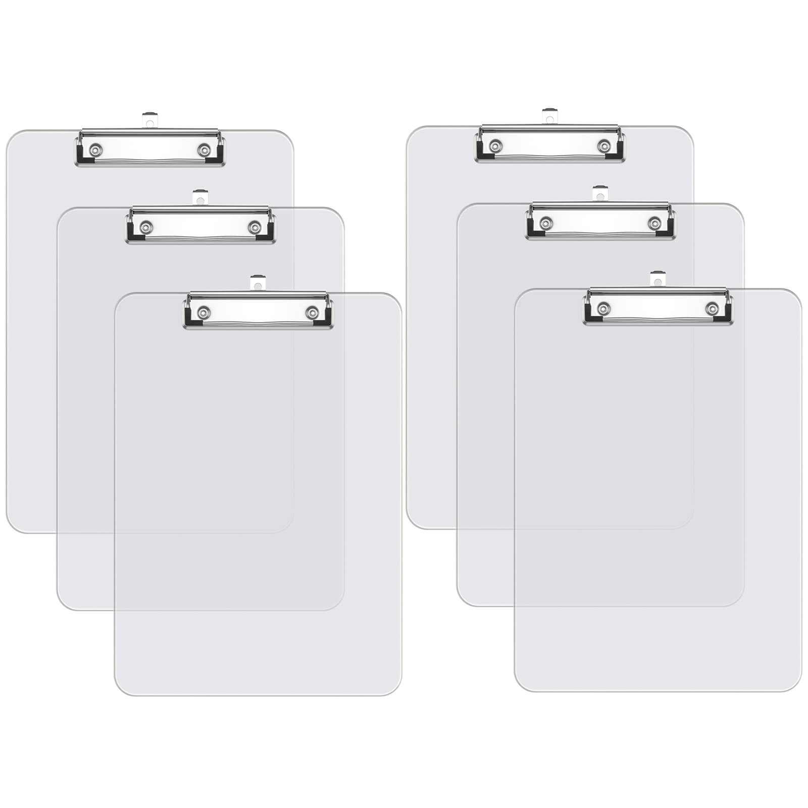 Amazon.com : Rimilak Plastic Clipboards Set of 6, Translucent Clip ...