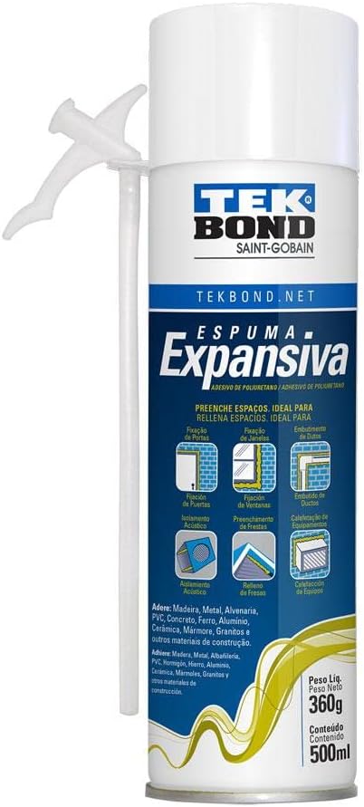 Espuma Expansiva de PU Tekbond uso geral 230g/300ml : Amazon.com.br: Ferramentas e Materiais de ...