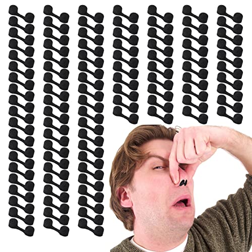 Grevosea 100pcs Disposable Nose Filters, Sponge Nose Plug Black Sponge ...