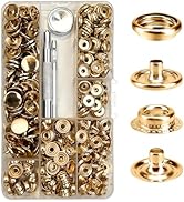 Amazon.com: 320PCS Stainless Steel Snaps, GTAAOY 15mm Snap Fasteners ...