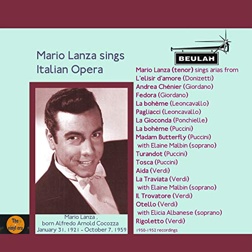 Amazon.com: Mario Lanza Sings Italian Opera : Mario Lanza: Digital Music