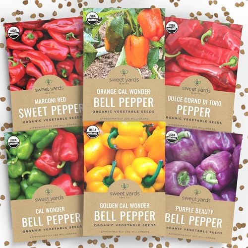 Amazon.com : Bell Pepper Seeds for Planting, 0.7 Ounce Sweet Pepper ...