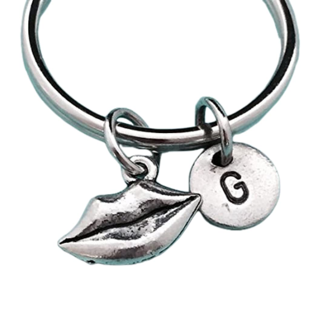 Amazon.com: Lips keychain, lips charm, kiss keychain, personalized ...