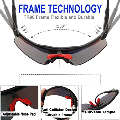 OUTDOORSPARTA Polarized Sports Sunglasses Cycling Glasses Driving ...