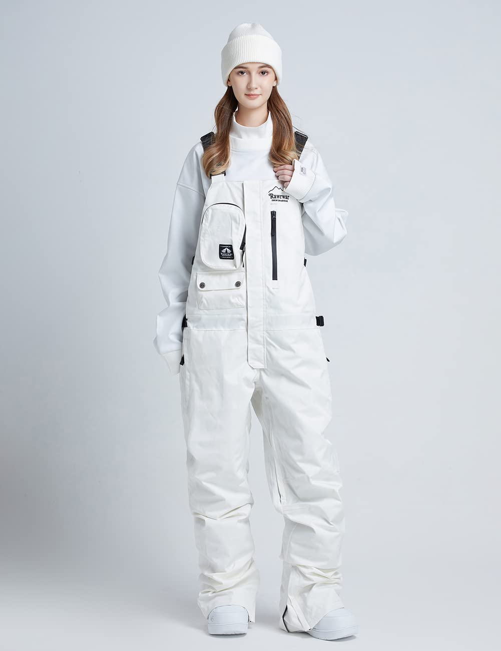 Women and Men's Ski Overalls Waterproof Snow Bibs Ski Pants Windproof ...