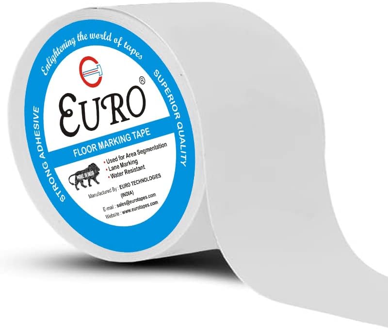 Euro® Floor Marking Tape - 2 inch Width X 20 meter Length (White ...
