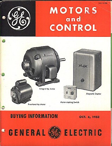 1952 General Electric Motors and Control Buying Information Catalog: n ...