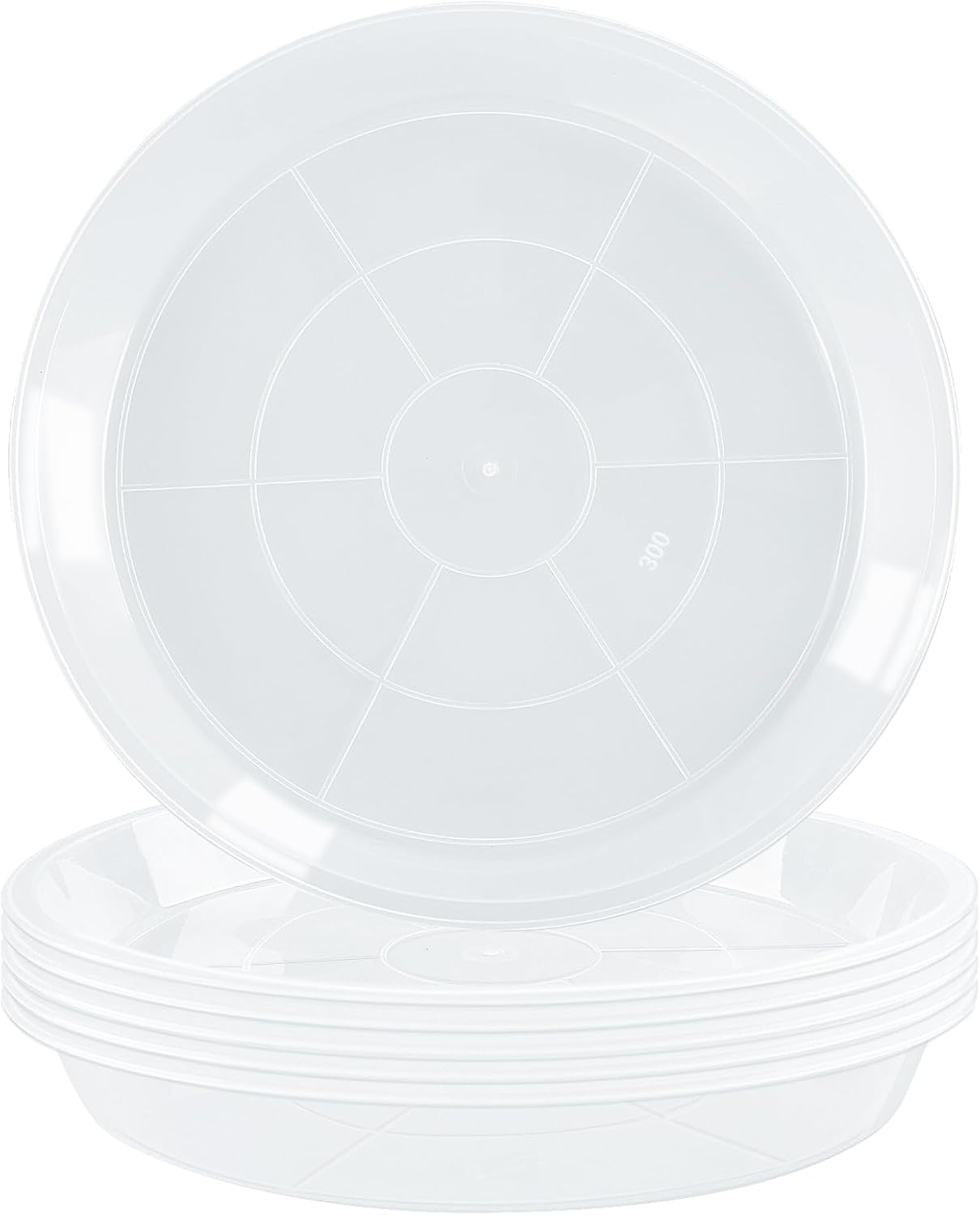 Amazon.com : 6 Pack Plant Saucers of 12 Inch, Clear Plastic Plant Trays ...
