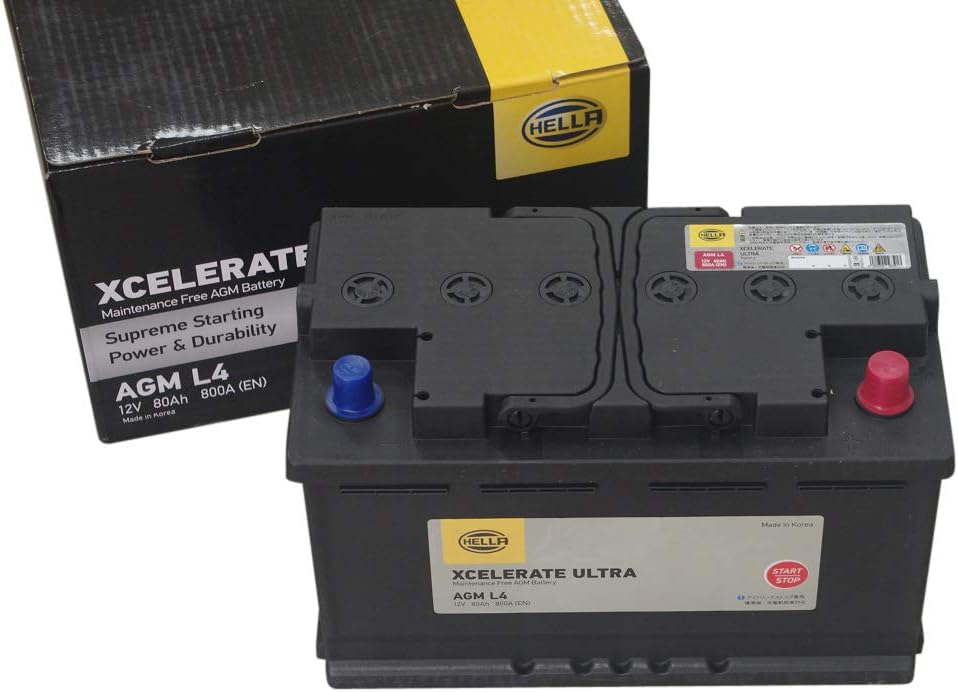Amazon.co.jp: HELLAバッテリーAGM-L4/LN4AGM 8EB354810-021/80Ah 12V 定価￥54450 : 車＆バイク