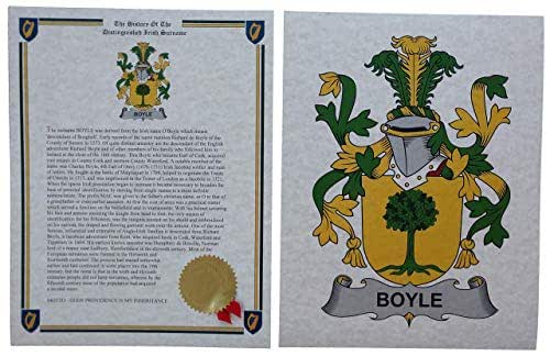 Amazon.com: Boyle - Coat of Arms and Last Name History - 8.5x11 Print ...