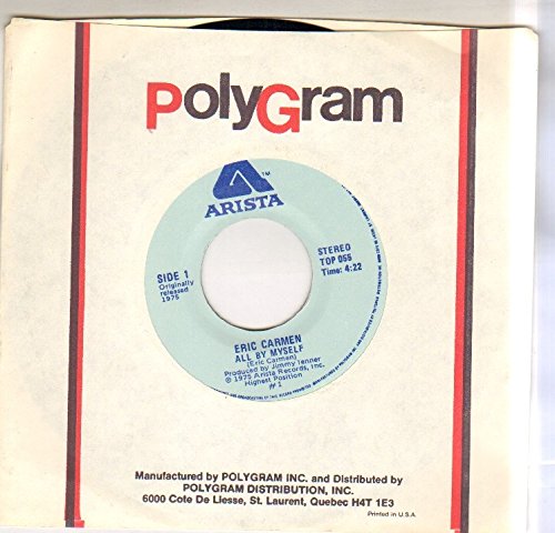 ERIC CARMEN - ALL BY MYSELF - 7 inch vinyl / 45: ERIC CARMEN, ALL BY ...