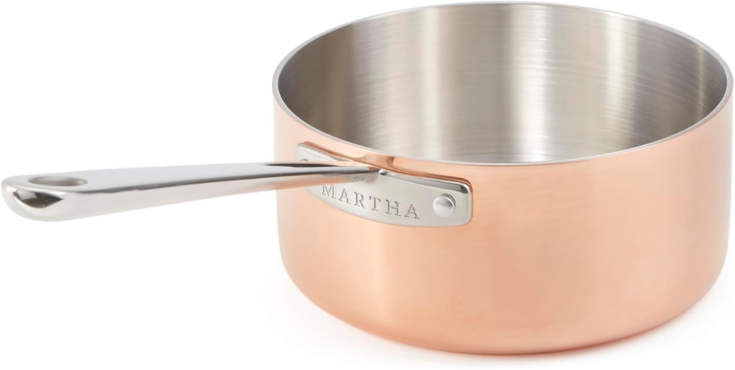 Martha Stewart Signature – Cacerola baja de acero inoxidable de 3 ...