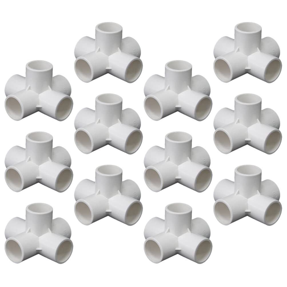 Buy Hemobllo 12pcs 5 Way PVC Elbow Fittings 5- way Cross PVC Fitting ...