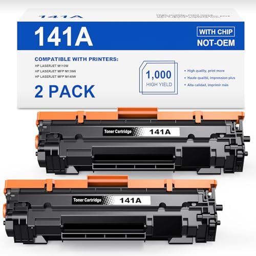 (with Chip) 141A Toner Cartridges, M110w Toner Replacement for HP 141A ...