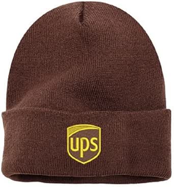Amazon.com: UPS United Parcel Service Embroidered Beanie Skull Cap Knit ...