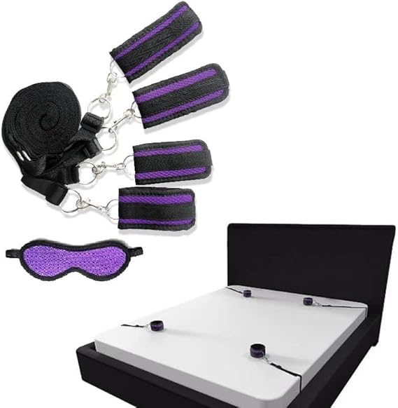 Amazon.com: LEQC Bed Restraints Set with Adjustable Straps, Soft Cuffs ...