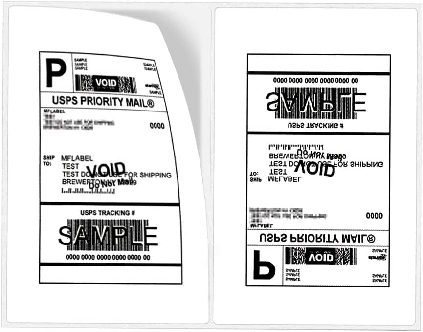 Amazon.com : PAPRMA Shipping Labels Half Sheet, Self-Adhesive 8.5" x 5. ...