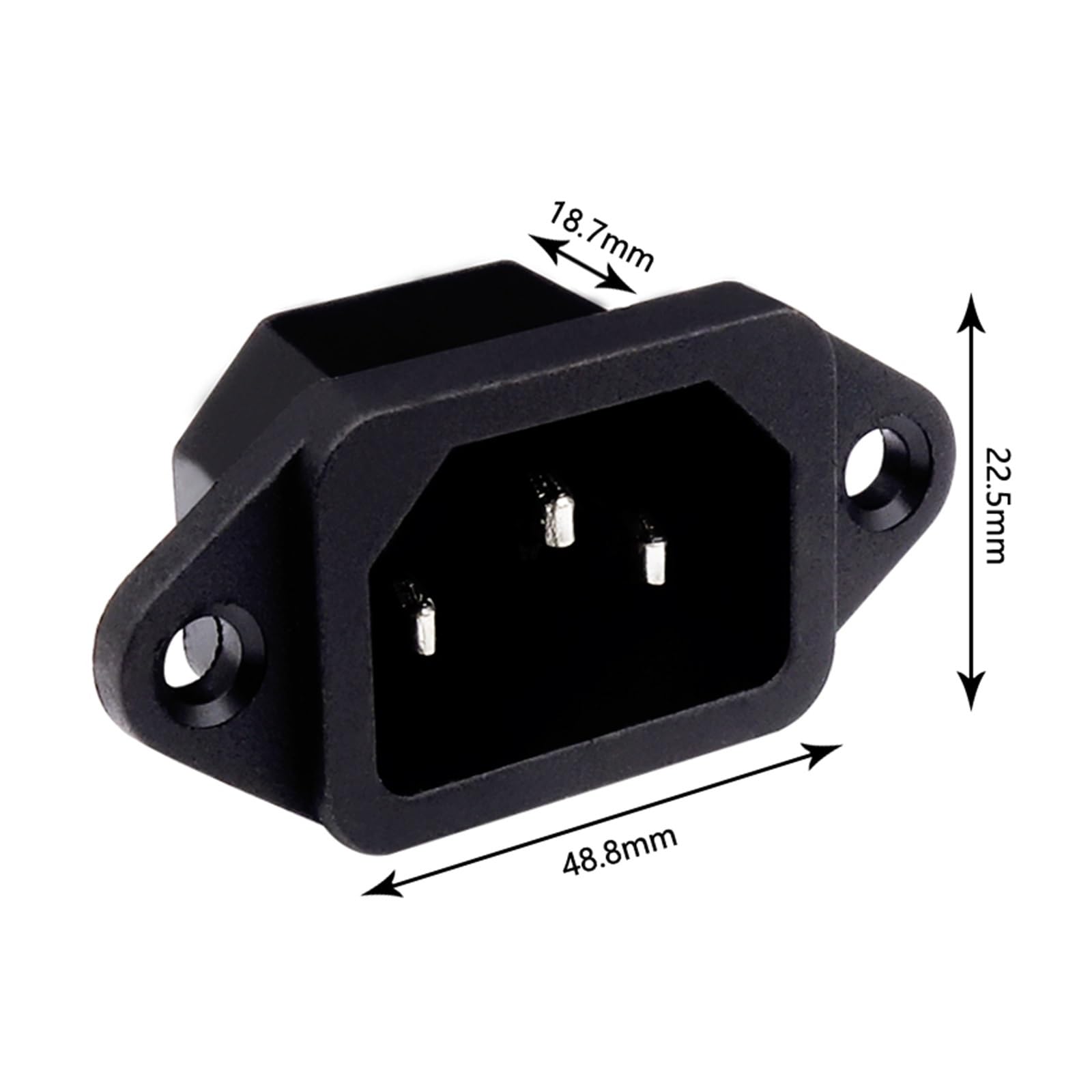 EMI Filter Socket AC Power Socket With Buckle - 250V/10A Three Vertical ...