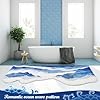 Amazon.com: Loyeeho Wave Ocean Rug - Wavy Bathroom Carpet, Romantic ...
