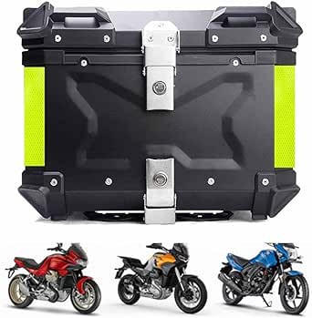 Amazon.com: Aluminum Motorcycle Top Case Trunk Motorbike Tail Box Tour ...