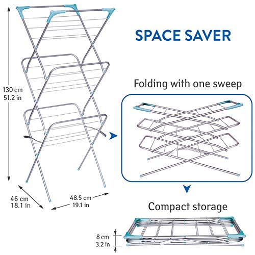 art moon Niagara Ruimtebesparend Opklapbaar Droogrek – Inklapbaar ...