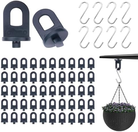 70pcs Greenhouse Twist Clips and Hooks Plastic Pot Hanging Clip Support ...