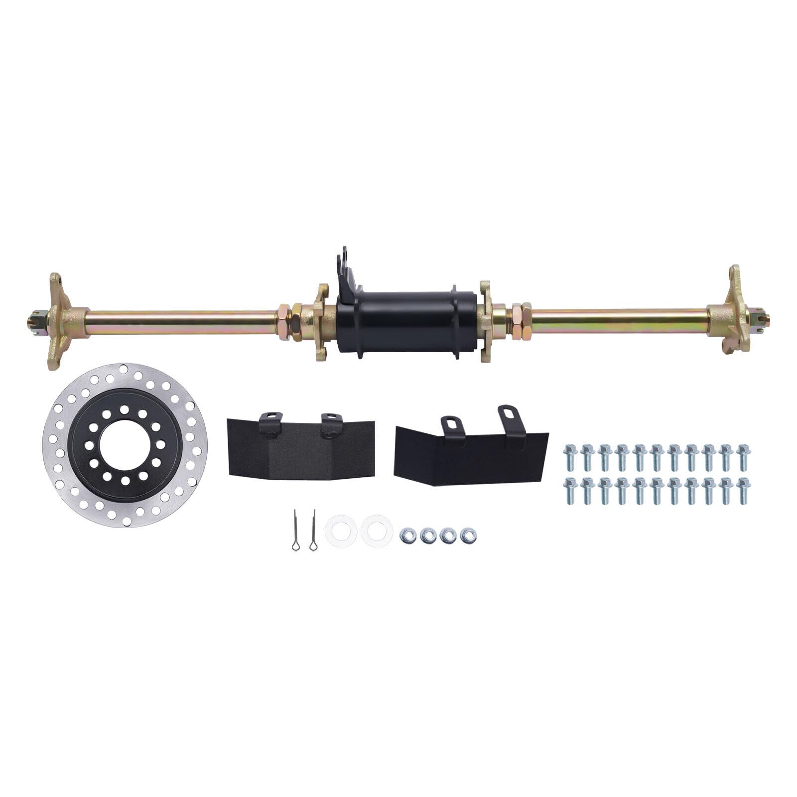 Amazon.com: Go Cart Rear Axle Kit Complete 28 inch Rear Axle Kit Brake ...