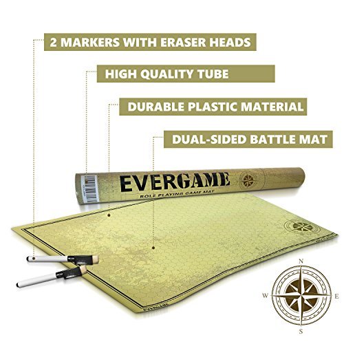 Buy EVERGAME Reusable Double-Sided Dnd Mat for usage with Dungeons and ...