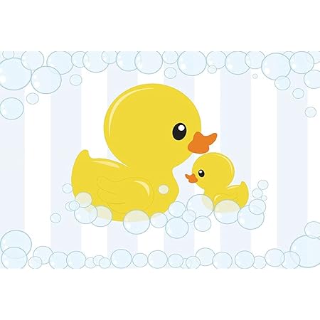 Amazon.com : Leyiyi 4x4ft Photography Backdrop Rubber Duck Baby Shower ...
