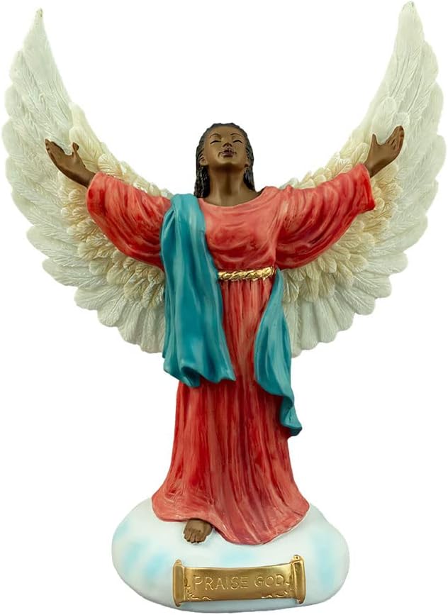 Amazon.com: Sash Angel in Fuchsia African American Angel Statue by ...