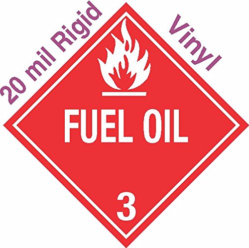 GC Labels-R30902, Standard Worded Fuel Oil Class 3 20mil Rigid Vinyl ...
