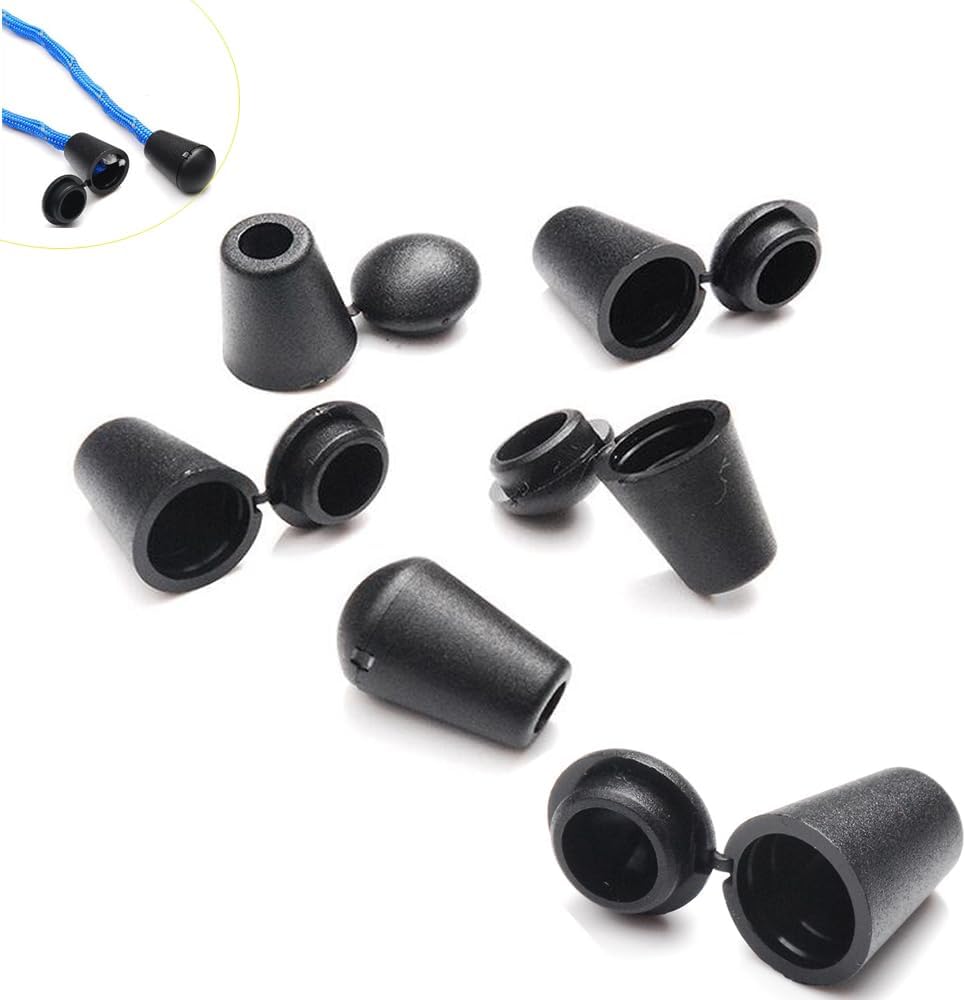 Amazon.com: DraCra 40 Pack Cord Ends Bell Tips String Stopper with Lid ...
