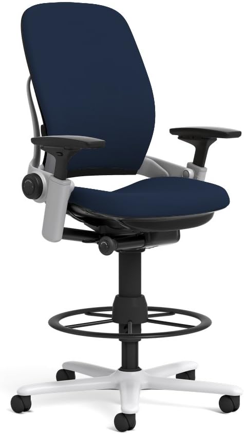 Amazon.com: Steelcase Leap Office Stool - Navy with Platinum Base ...