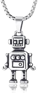 Amazon.com: LEXICANMHS Square Robot Pendant Necklace,23.6 Inch ...